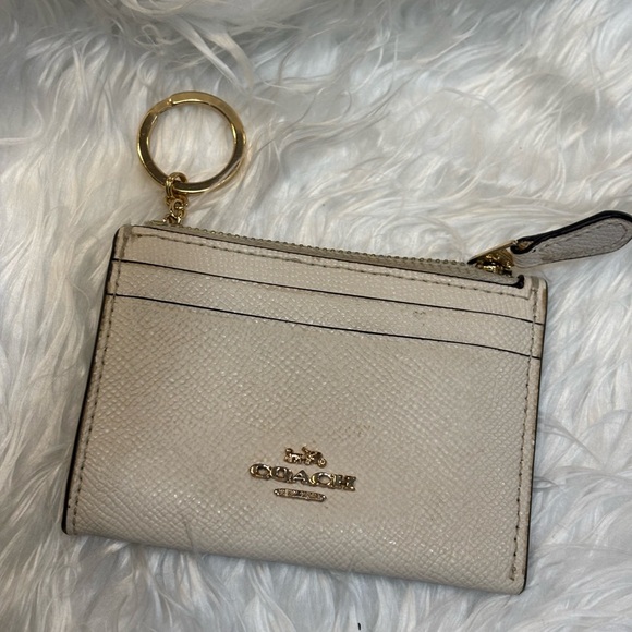 Coach | Accessories | Coach Offwhite Leather Key Holder | Poshmark